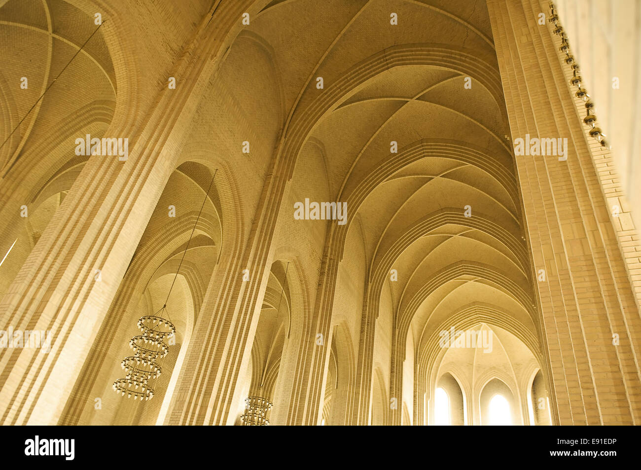 ceiling and pillar in a church Stock Photo - Alamy