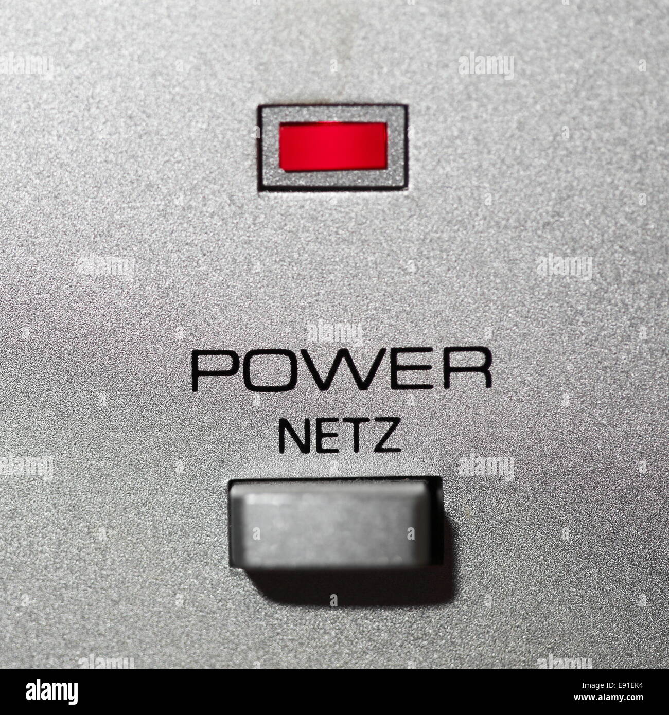 silver power button Stock Photo - Alamy