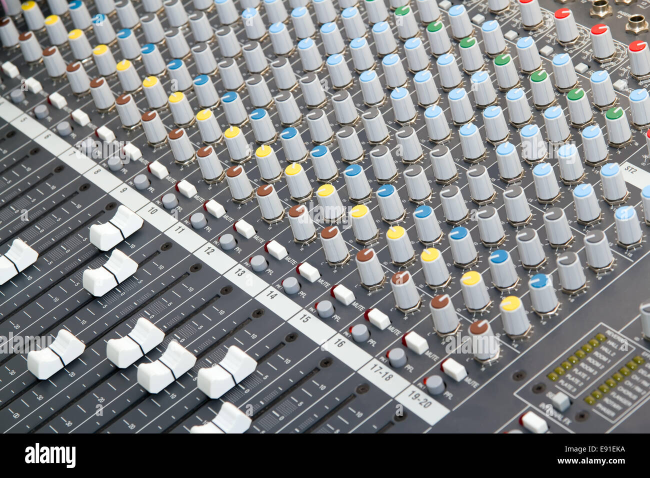 Multichannel sound mixer Stock Photo - Alamy