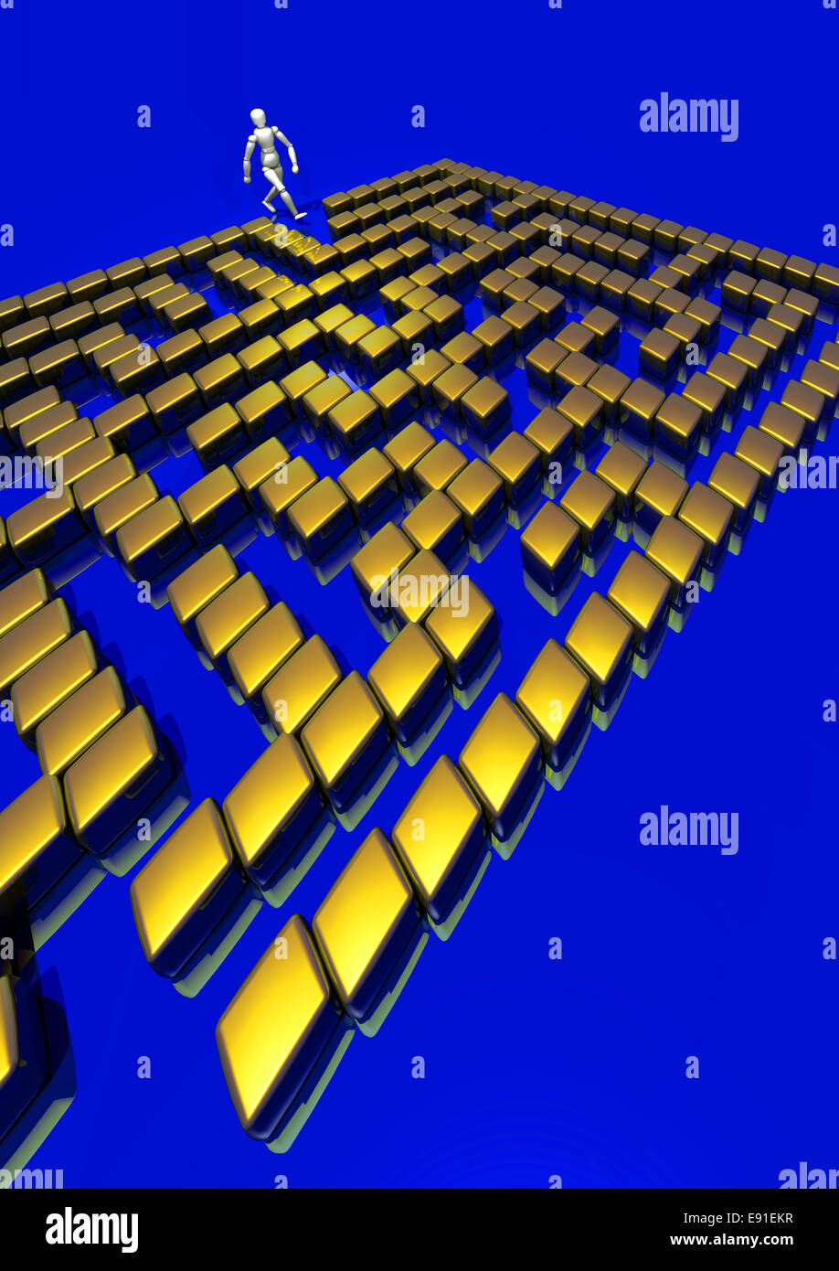 3d maze background hi-res stock photography and images - Alamy