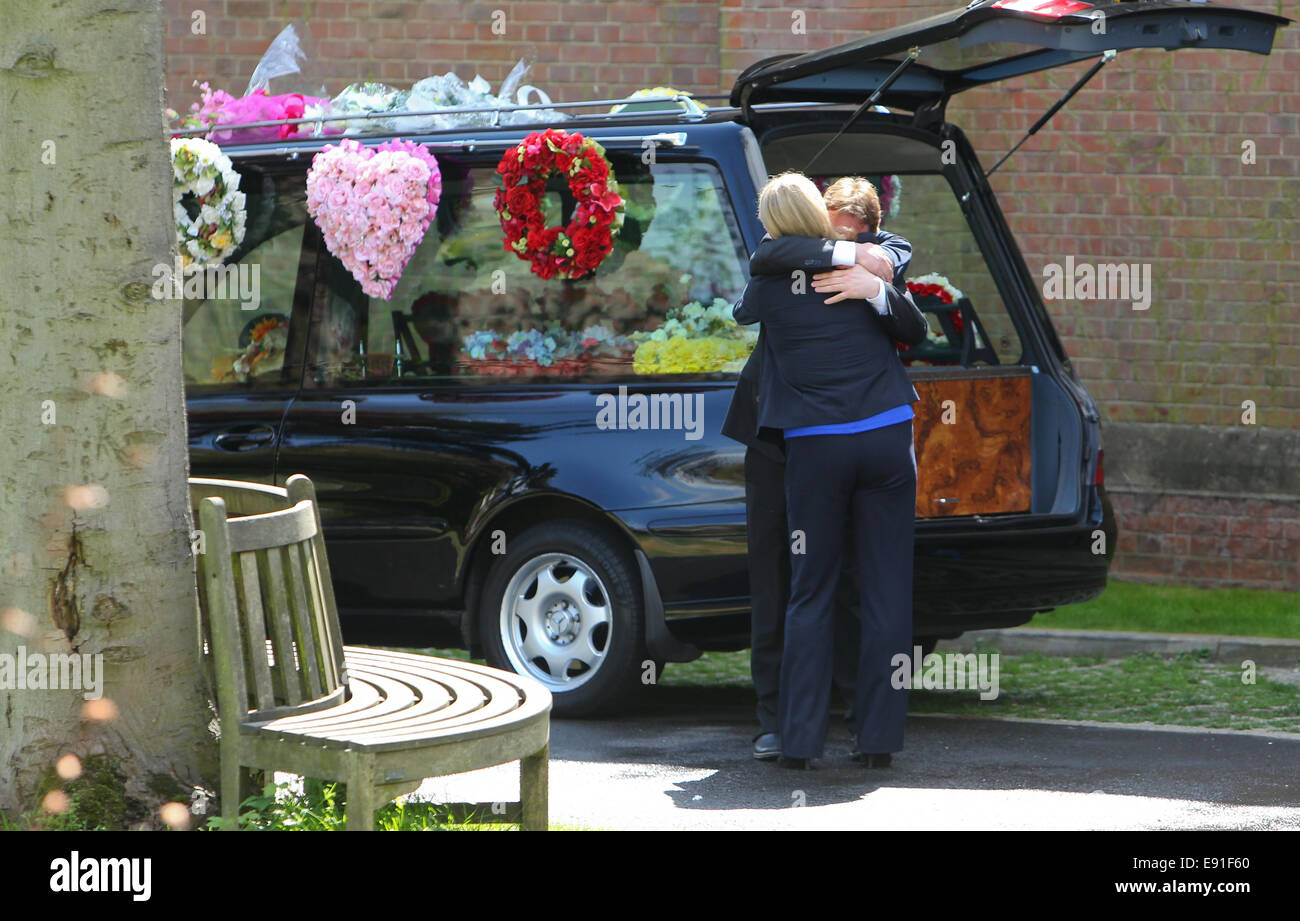 A distraught Ian Beale leves the church after daughter Lucy's funeral ...
