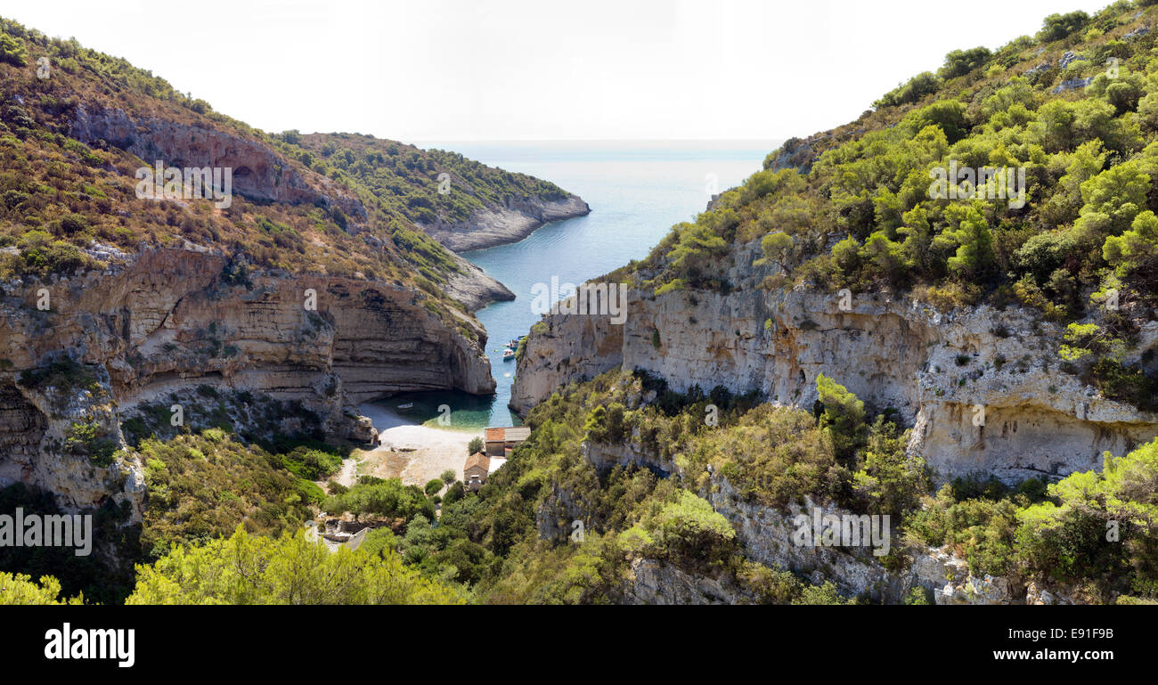 Stiniva beach vis island croatia hi-res stock photography and images ...