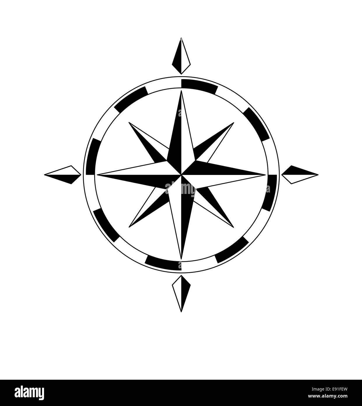 Wind rose compass, isolated on white background Stock Photo - Alamy
