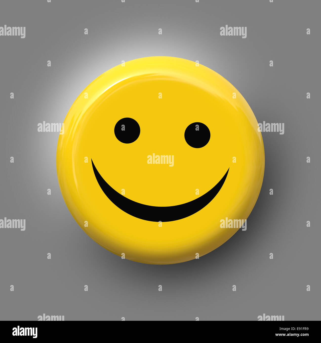 Happy yellow face badge hi-res stock photography and images - Alamy