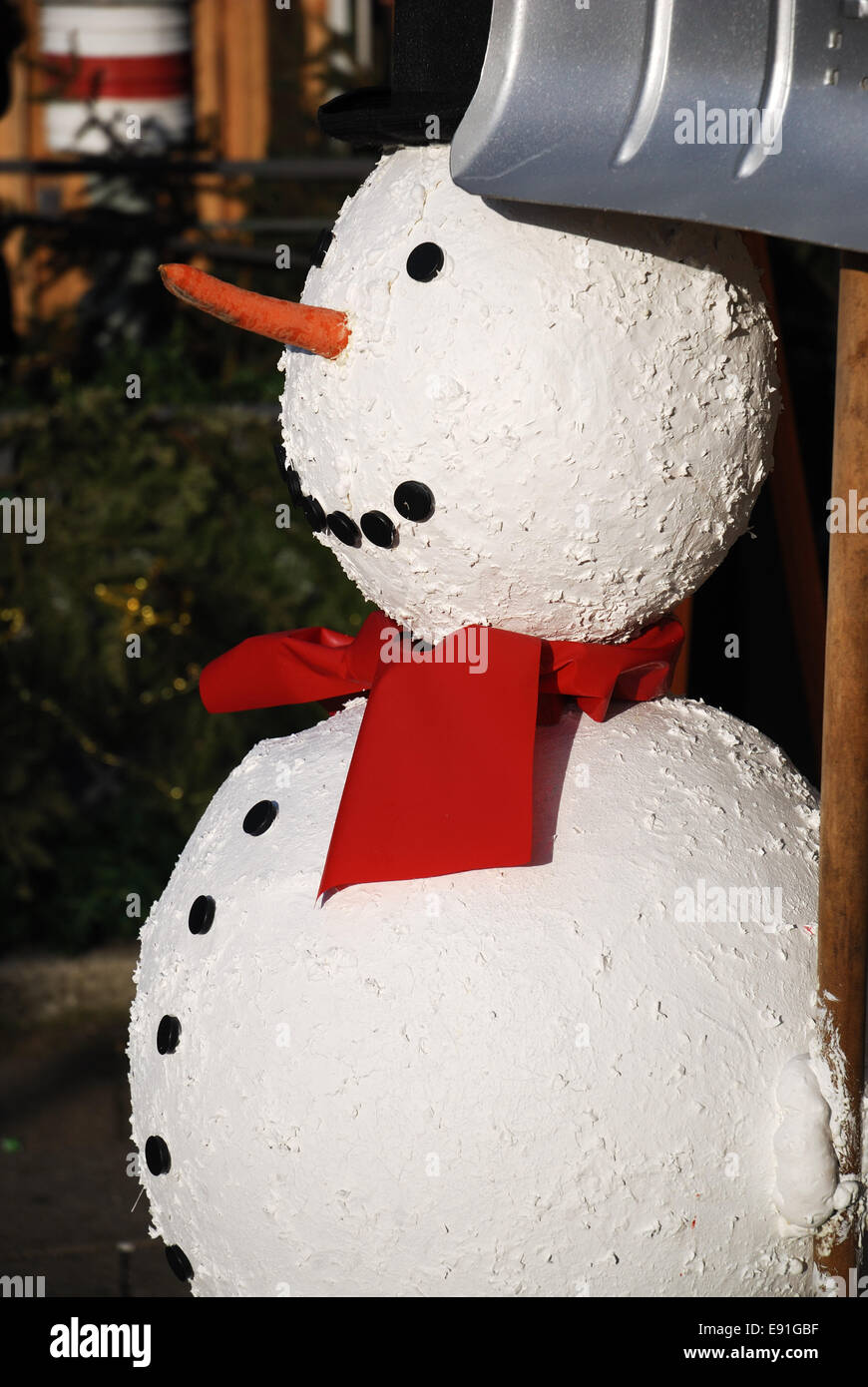 Snowman with shovel hi-res stock photography and images - Alamy