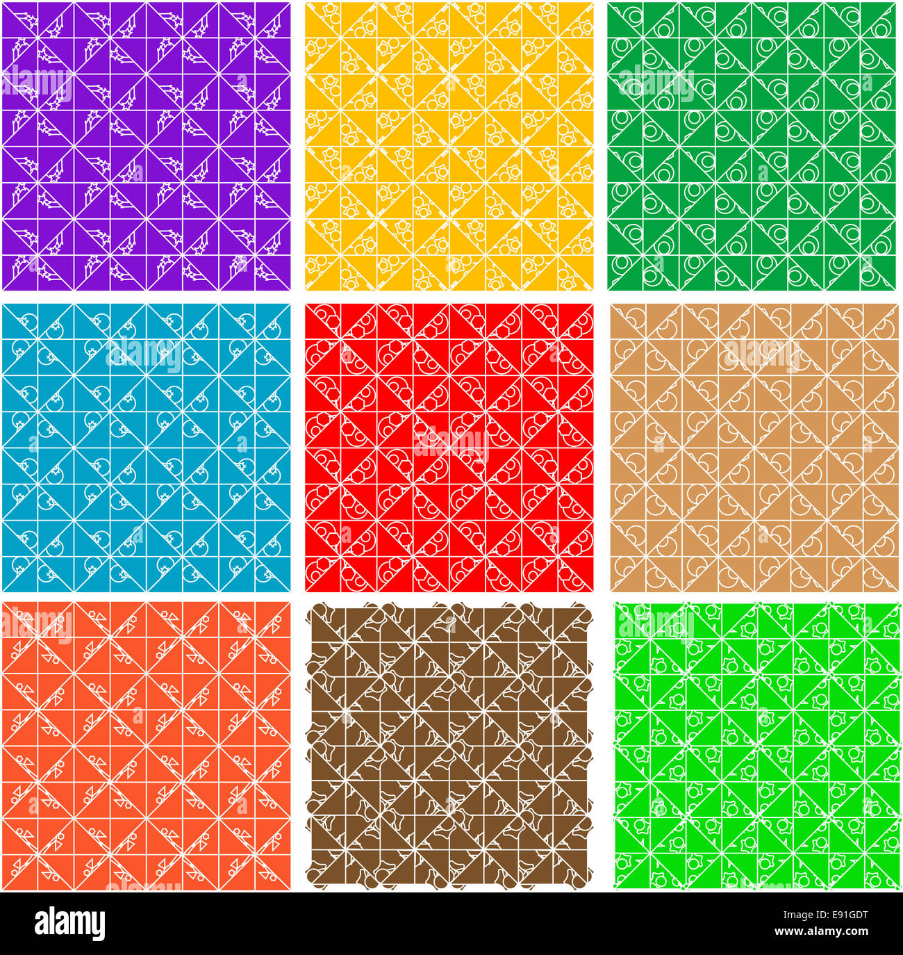 set ornate seamless pattern background Stock Photo - Alamy