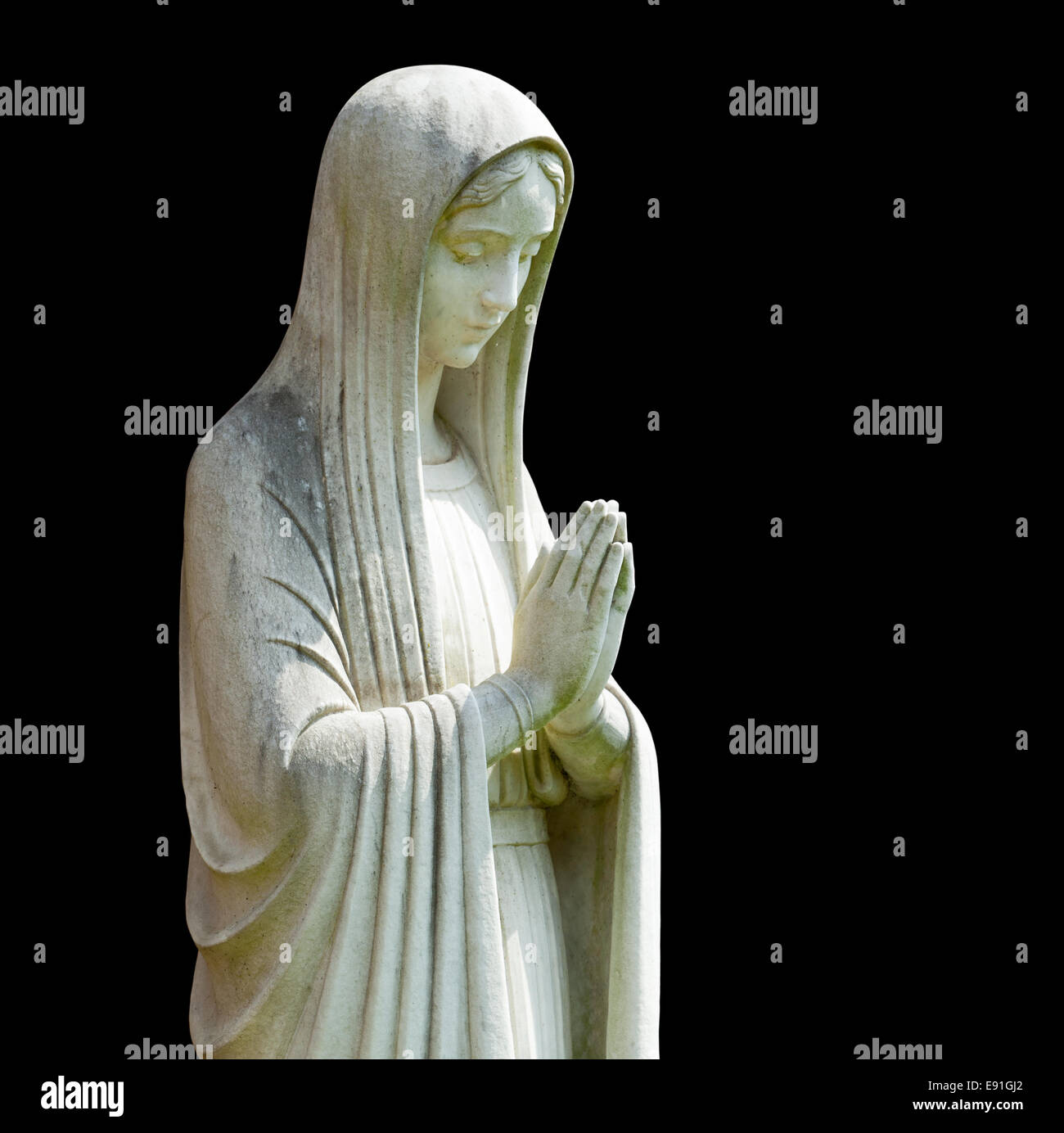 Isolated statue of Mary Stock Photo - Alamy