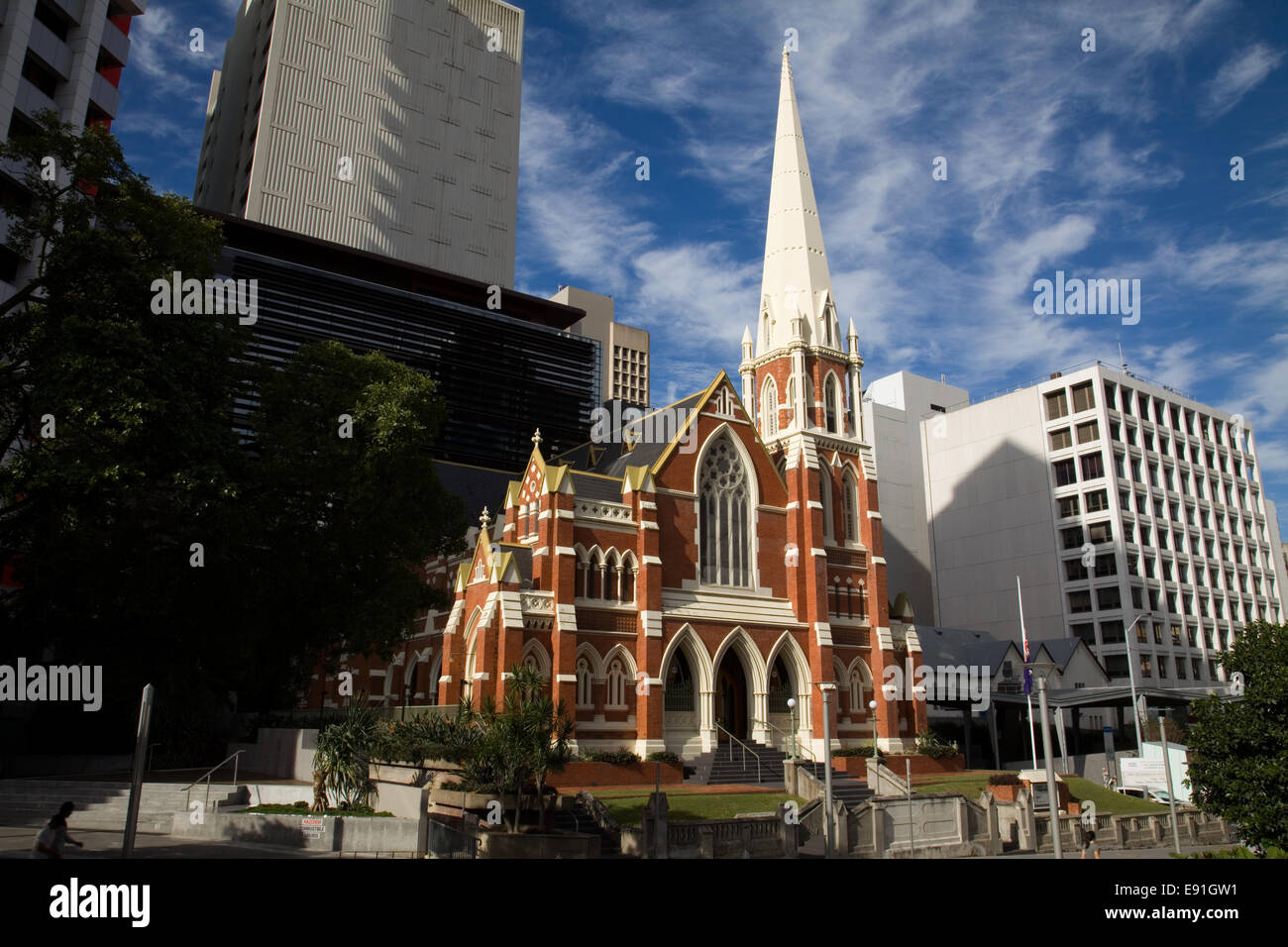 By skyscrapers surrounded church Stock Photo - Alamy