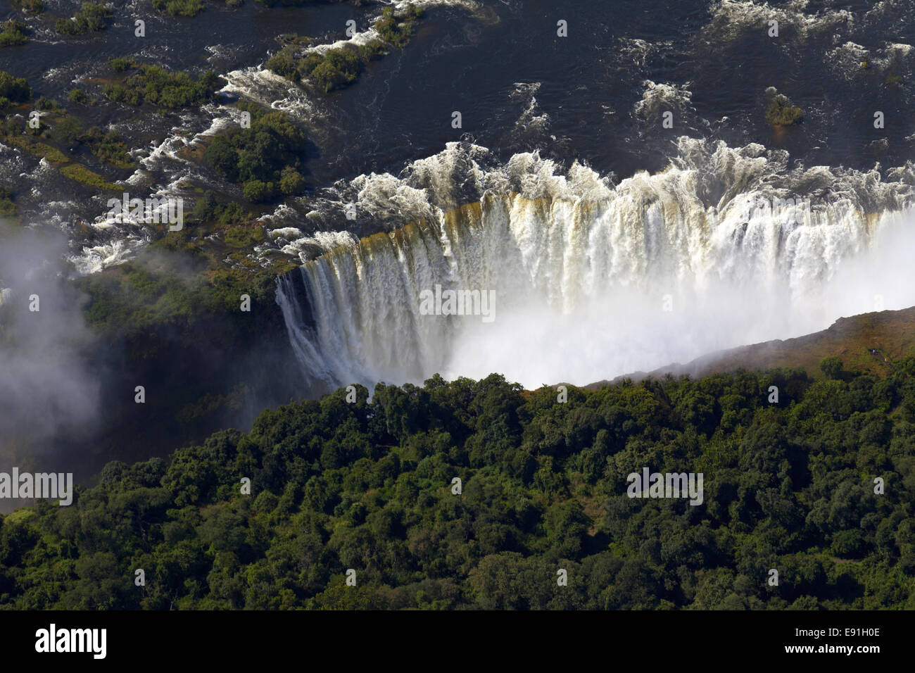 Aerial view of Victoria Falls Stock Photo - Alamy