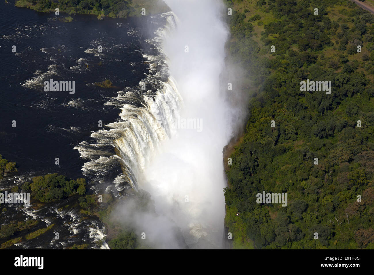 Aerial view of Victoria Falls Stock Photo - Alamy