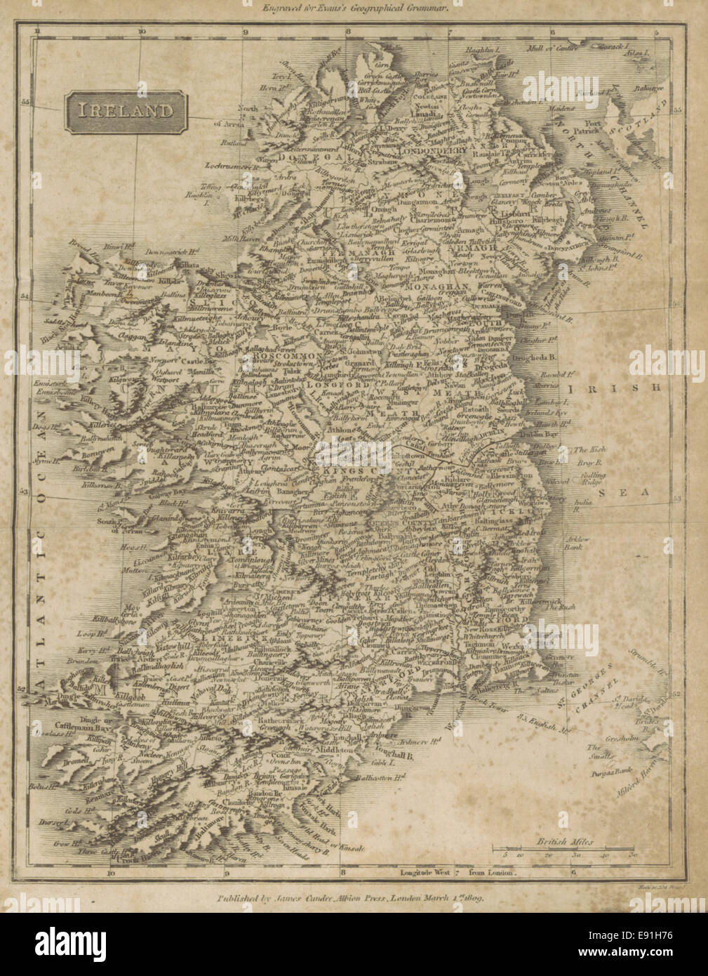 Historic map ireland hi-res stock photography and images - Alamy