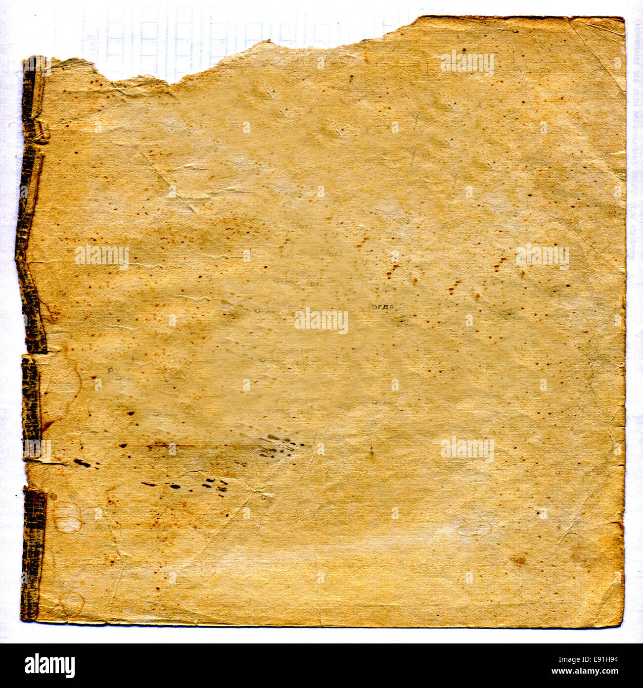 dirty sheet of the old paper Stock Photo - Alamy