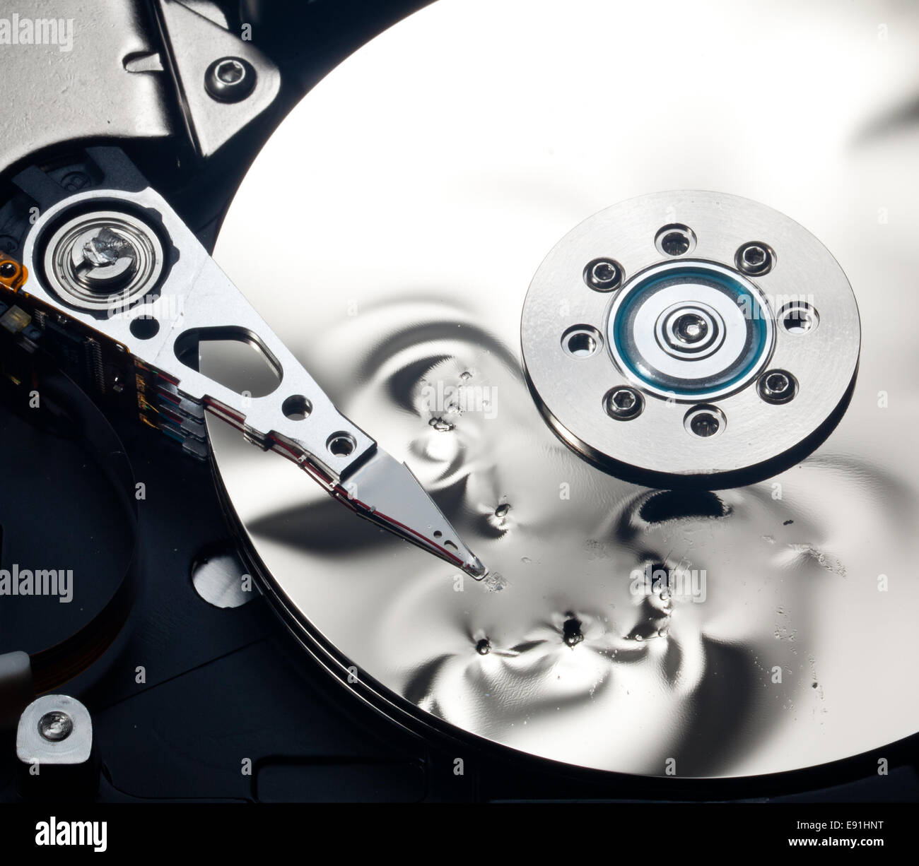 Hard drive disc disk hdd macro damage crash hi-res stock photography ...