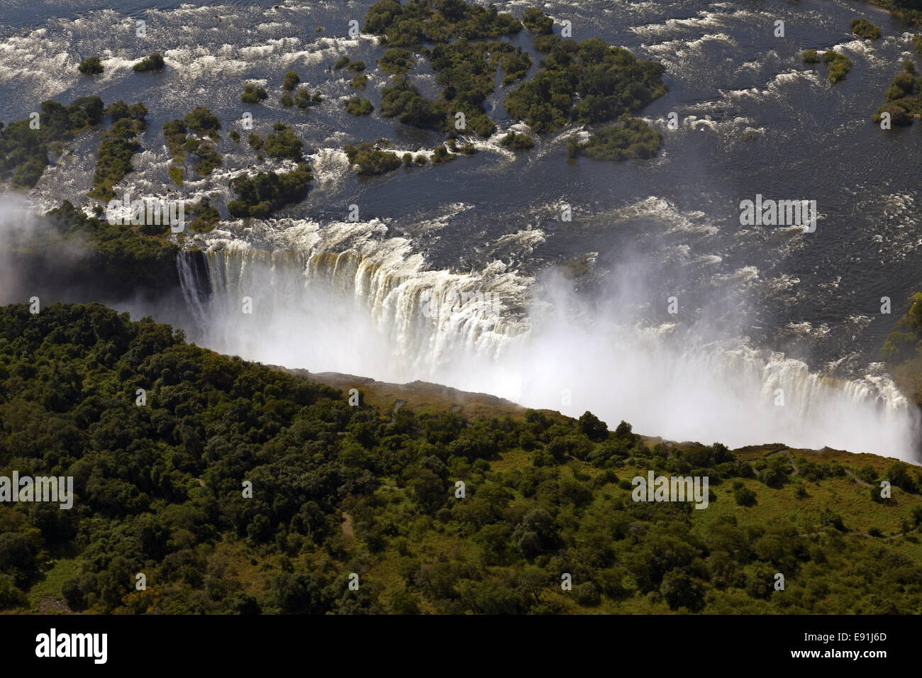 Aerial view of Victoria Falls Stock Photo - Alamy