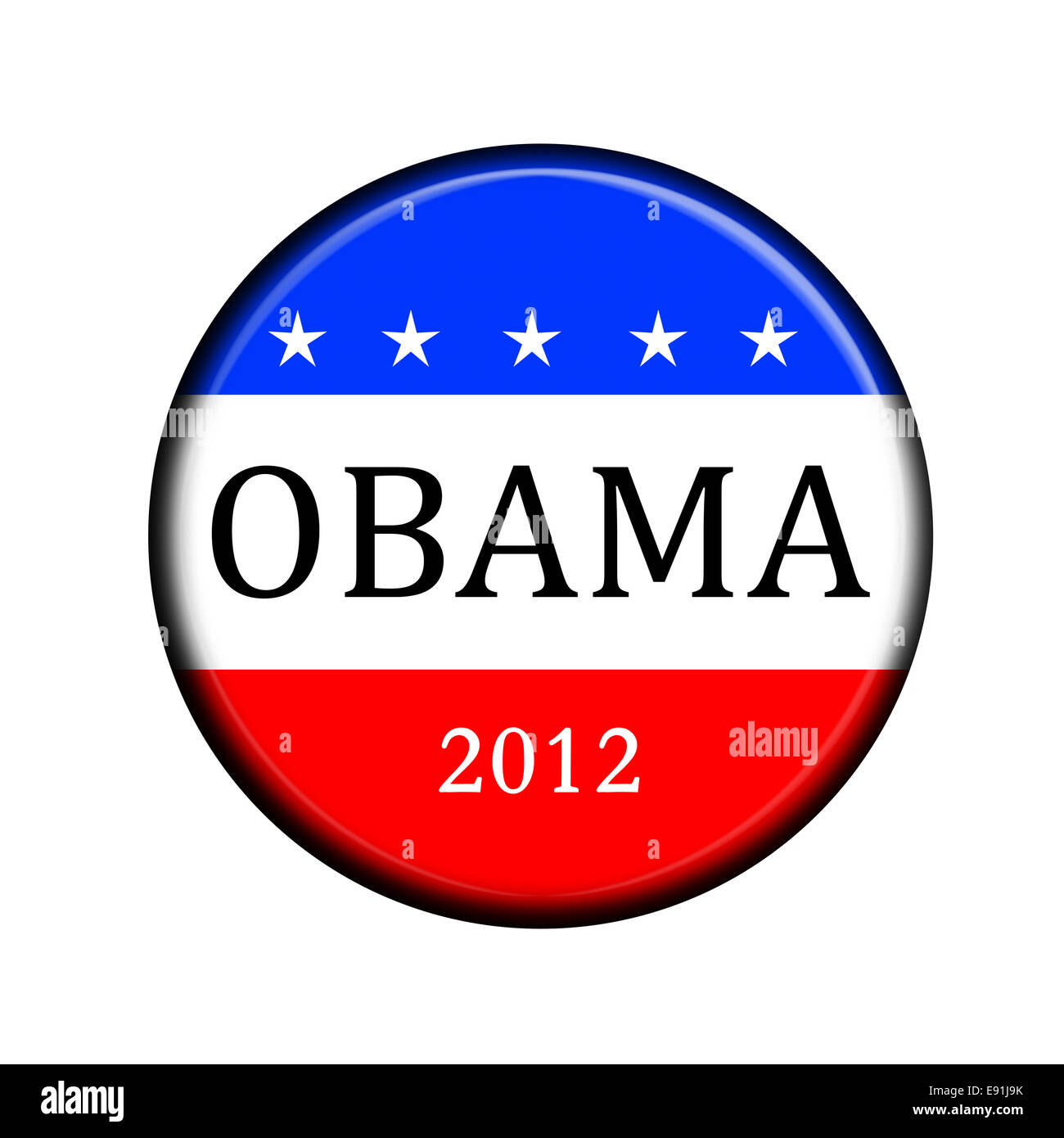 Obama badge button Stock Photo - Alamy