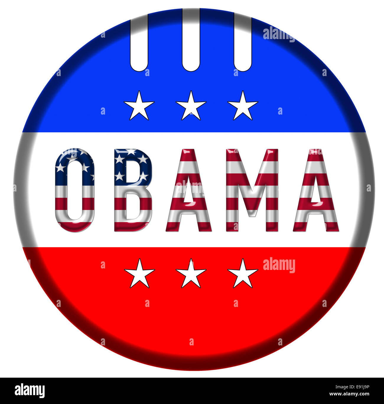 Obama Flag Button Badge Stock Photo - Alamy