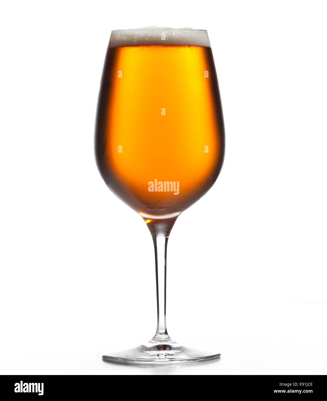 Large beer goblet chilled Stock Photo - Alamy