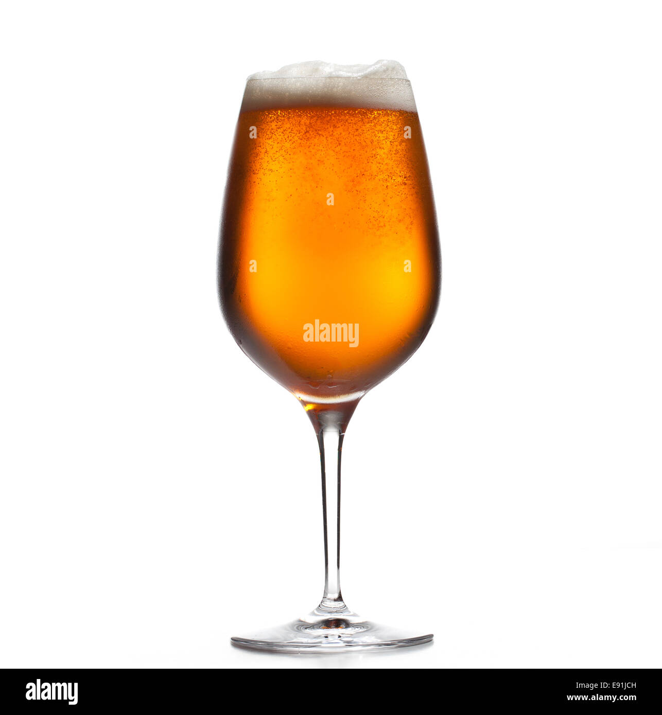 Large beer goblet chilled Stock Photo - Alamy