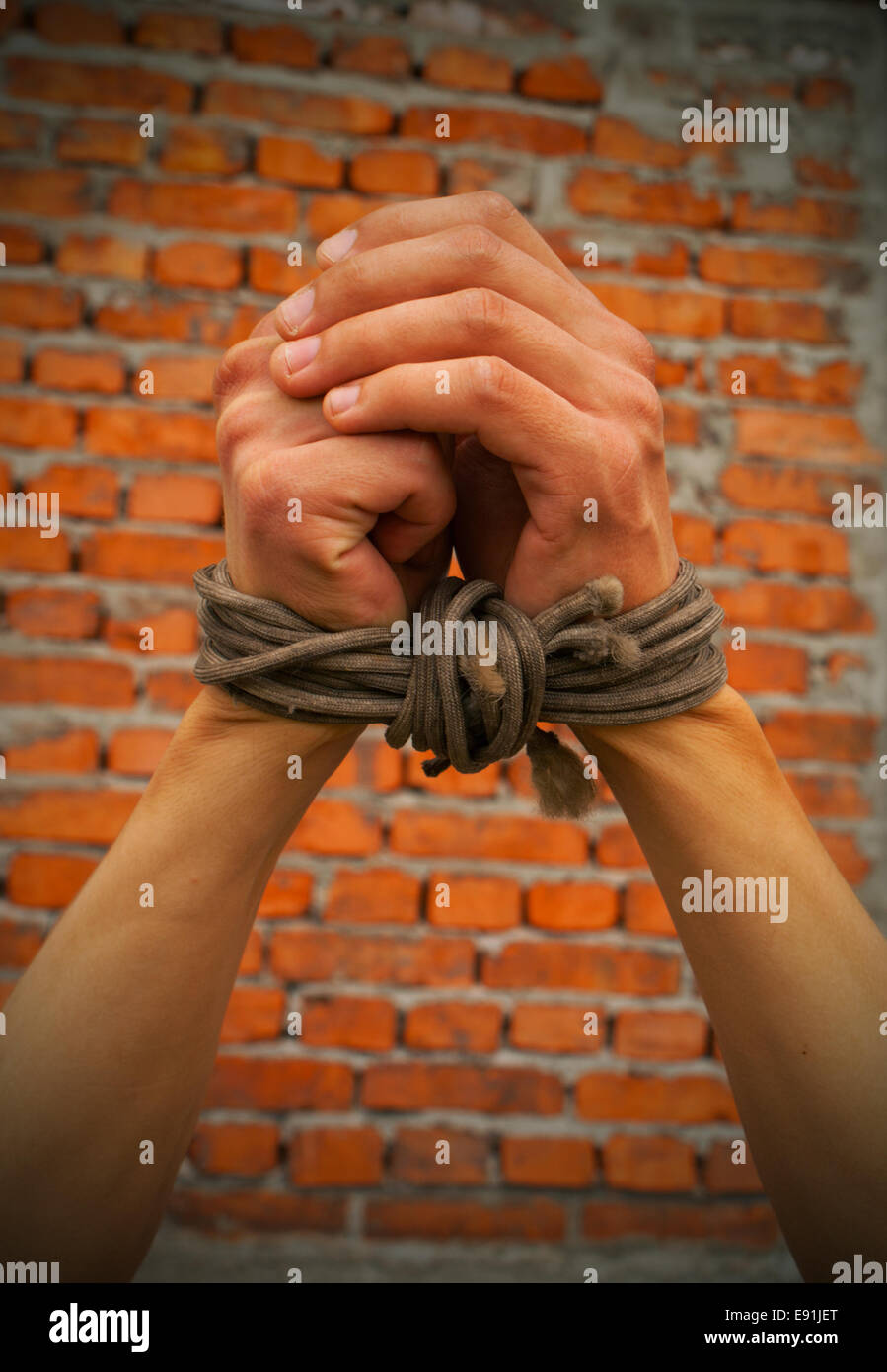 Female Hands Tied Up Rope High Resolution Stock Photography and Images ...