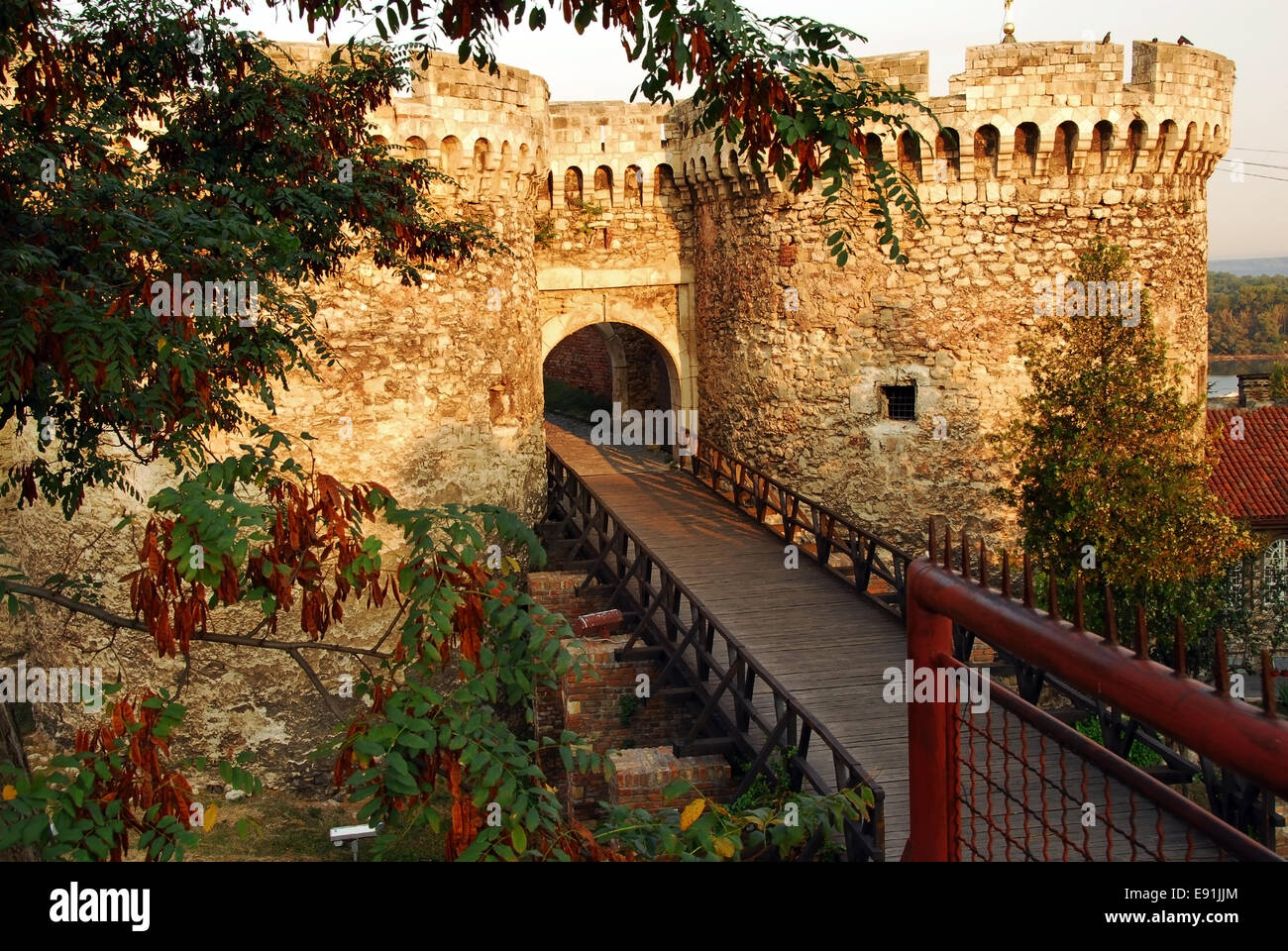 Belgrade fortress gate Stock Photo - Alamy