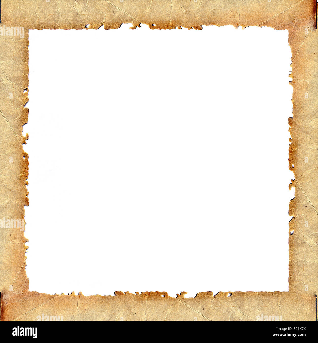 frame from old brown paper Stock Photo - Alamy