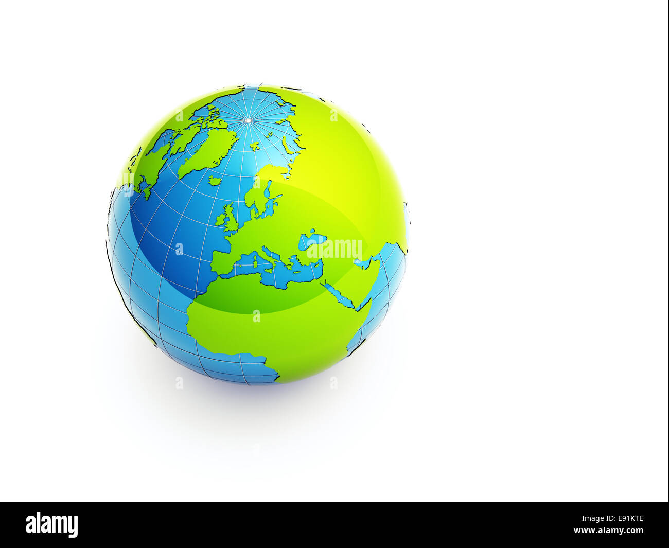 Global green 3d map Cut Out Stock Images & Pictures - Alamy