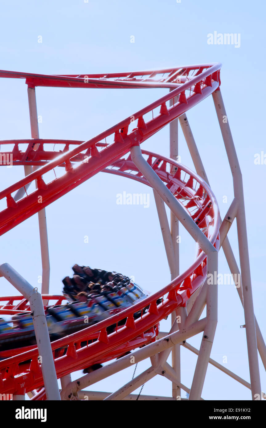 Train rollercoaster ride park hi-res stock photography and images - Alamy