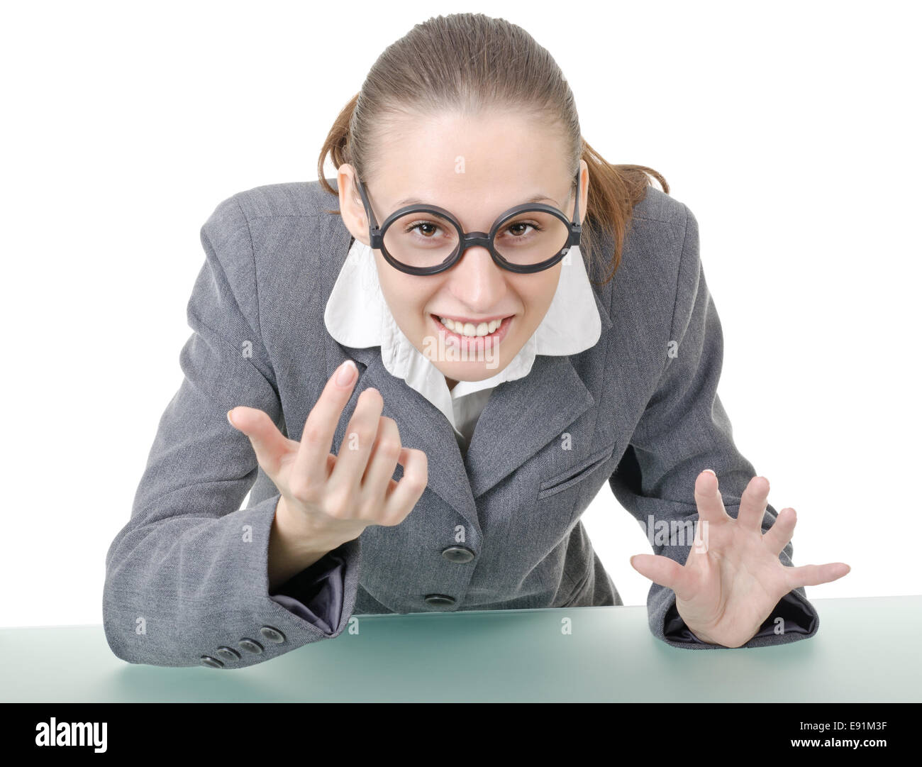manager girl is engaged clowning Stock Photo - Alamy