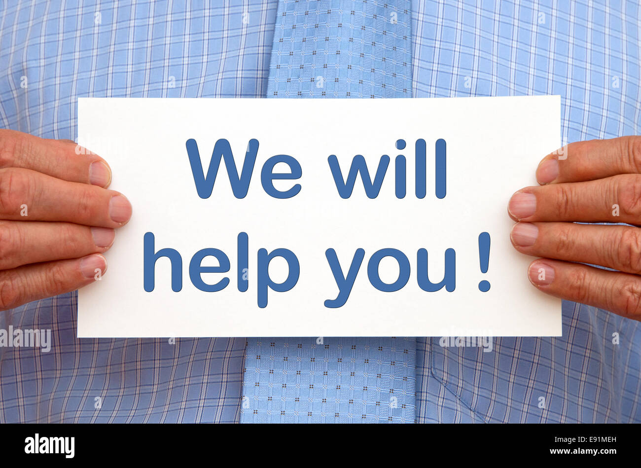 We will help you ! Stock Photo - Alamy