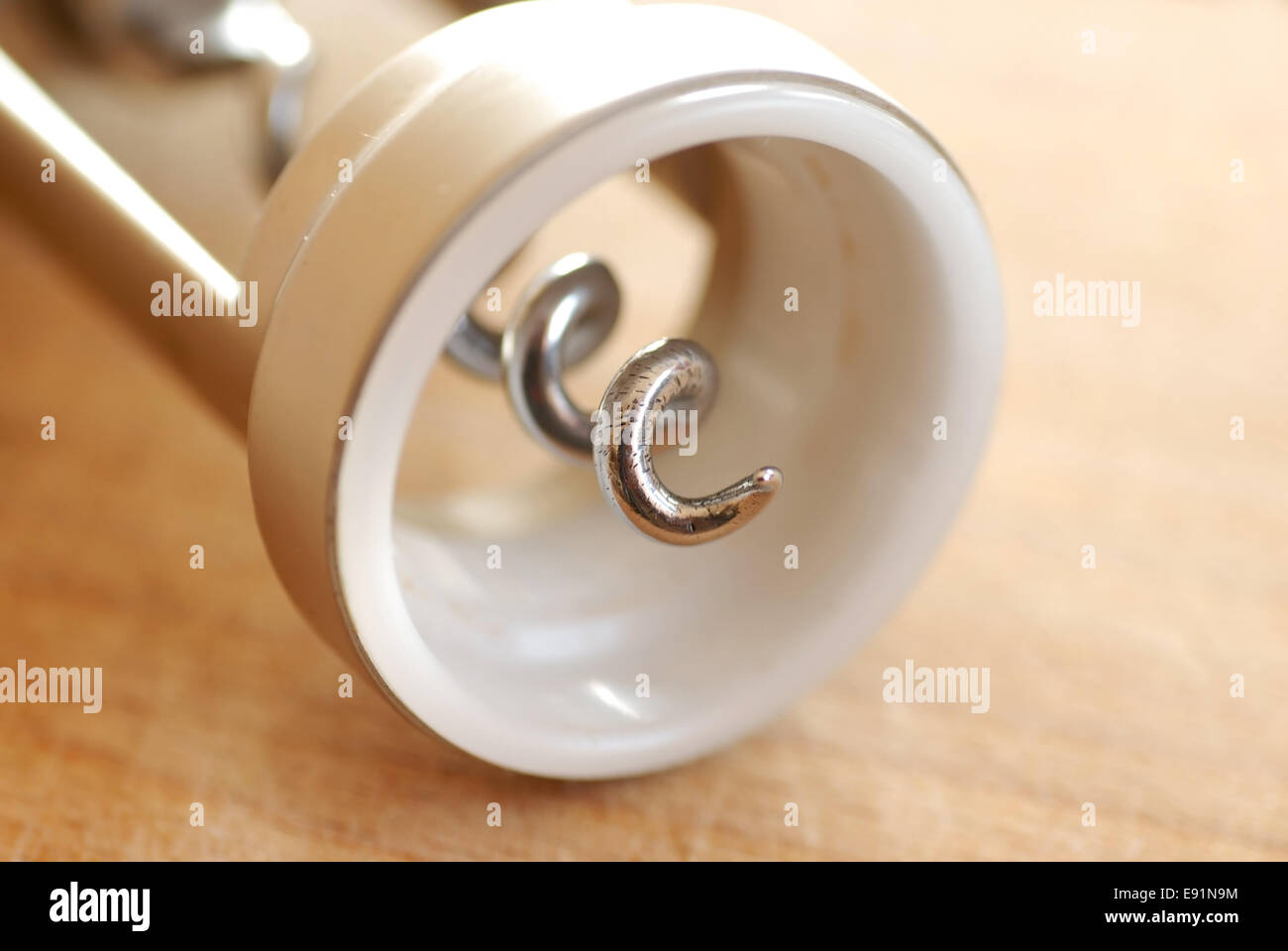 Cork screw closeup Stock Photo - Alamy