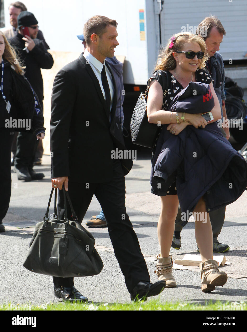 The cast of Eastenders attend the funeral of Lucy Beale Featuring: John ...