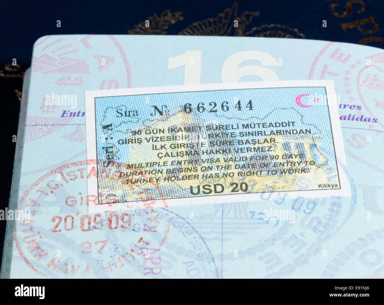 Entry visa stamps hi-res stock photography and images - Alamy