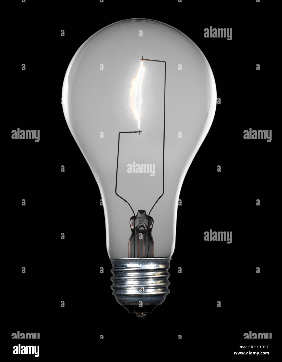 Incandescent lightbulb with path Stock Photo - Alamy