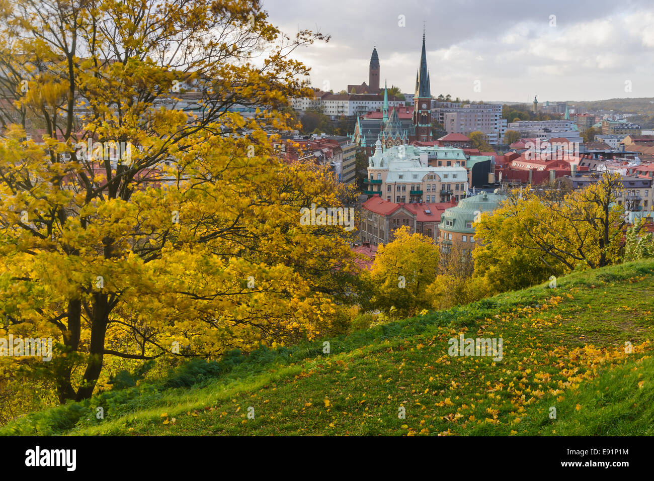 Autumn colours in village hi-res stock photography and images - Alamy