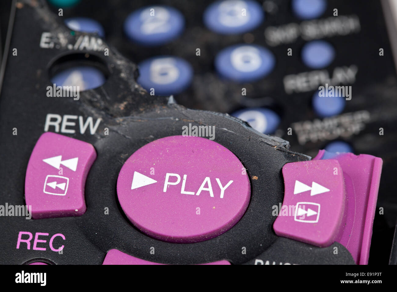 Smashed remote control Stock Photo - Alamy