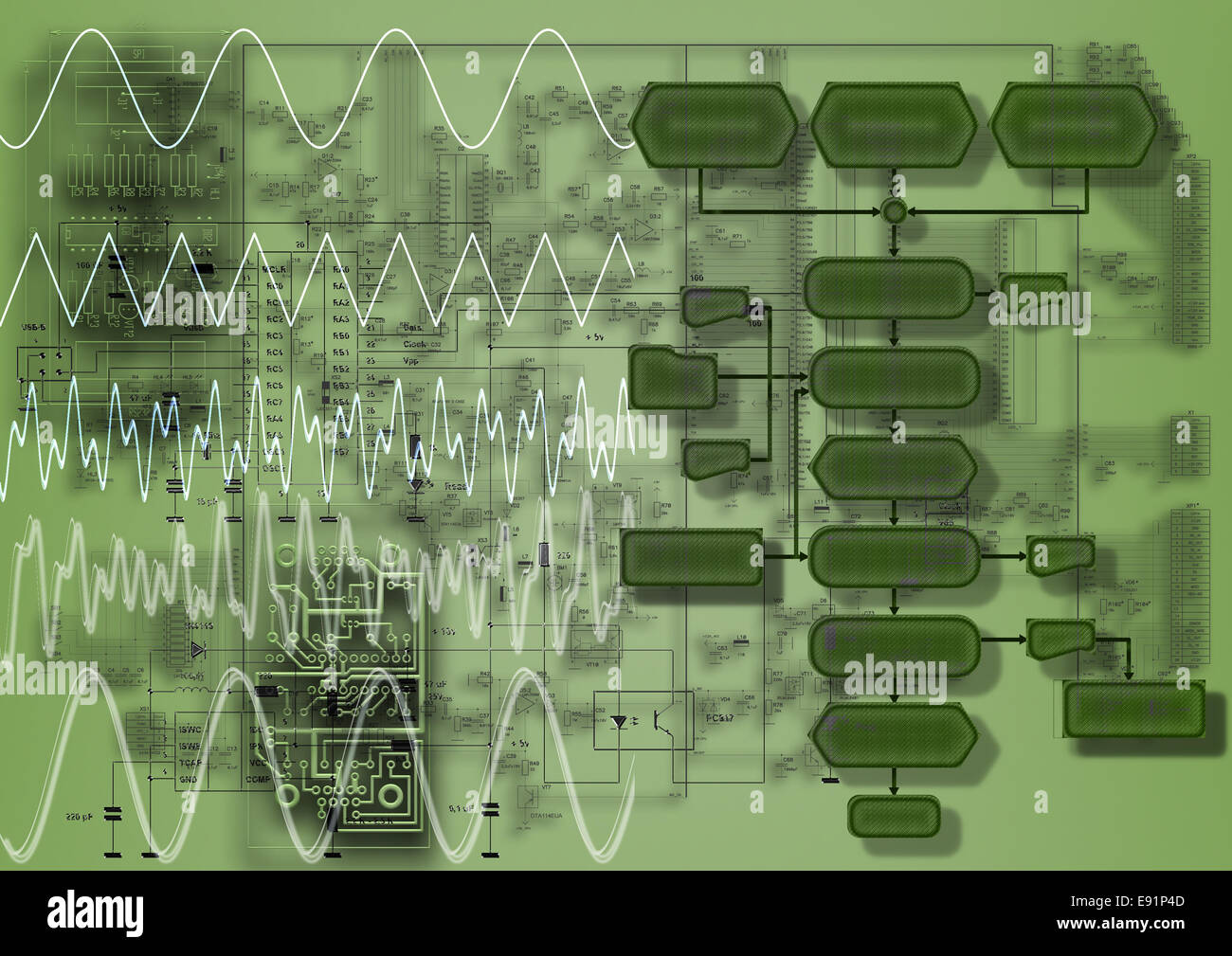Futuristic electronic circuits hi-res stock photography and images - Alamy