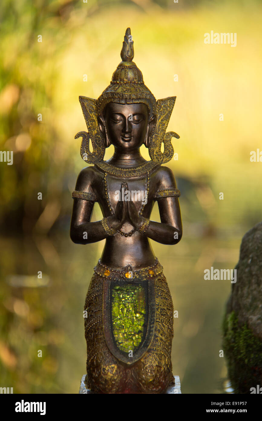 Temple guardian Meditating Stock Photo - Alamy