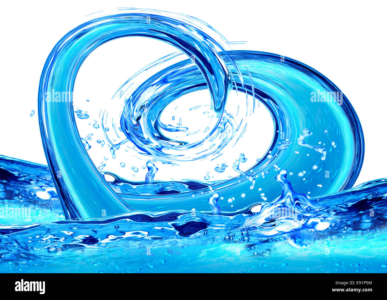 Abstract water heart Stock Photo - Alamy