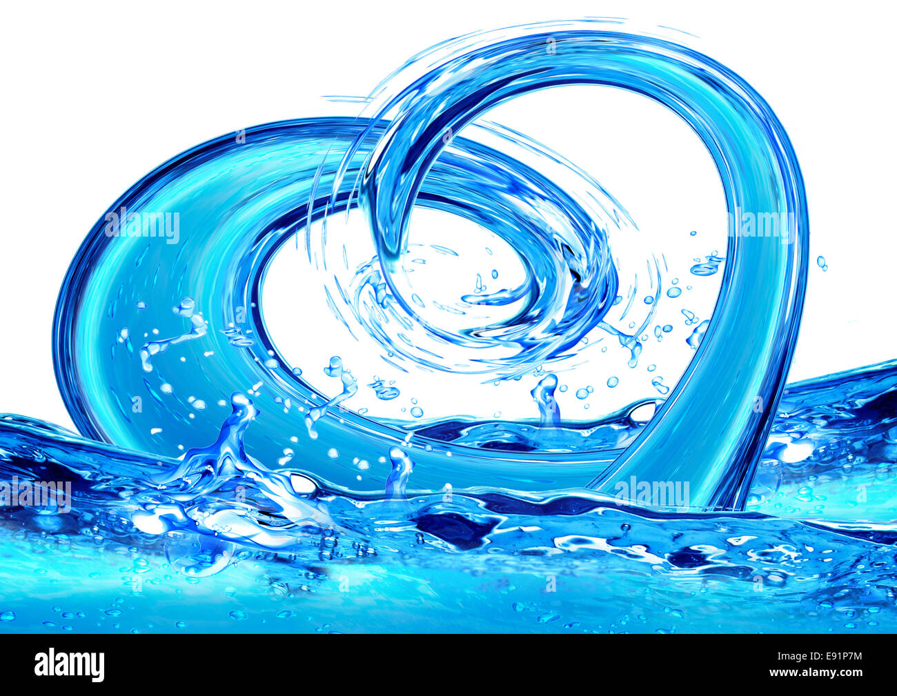Abstract water heart Stock Photo - Alamy