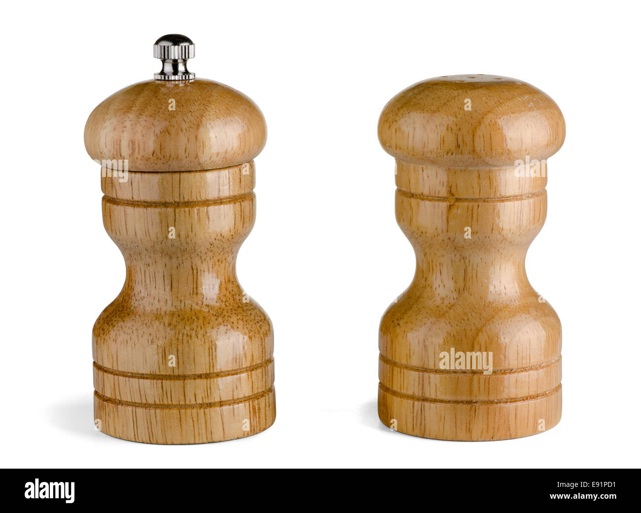 Table salt wooden containers Cut Out Stock Images & Pictures - Alamy