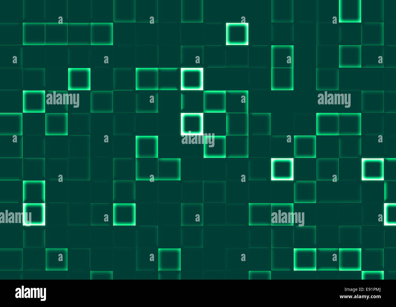 abstract background of mosaic green tiles Stock Photo - Alamy