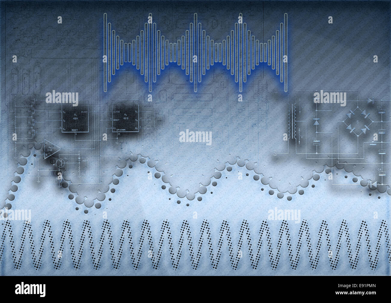 Tech wave background Stock Photo - Alamy