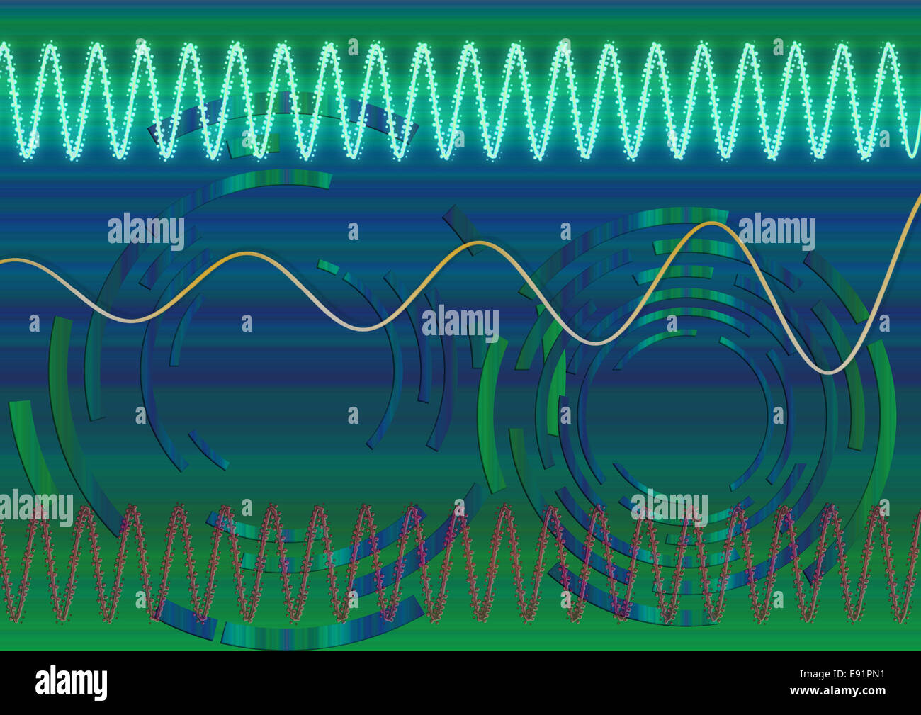 Tech wave background Stock Photo - Alamy