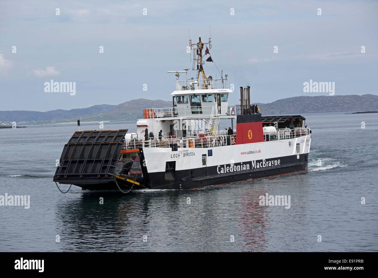 Calmac ferry Loch Bhrusda Castlebay Barra Outer Hebrides Scotland Stock ...