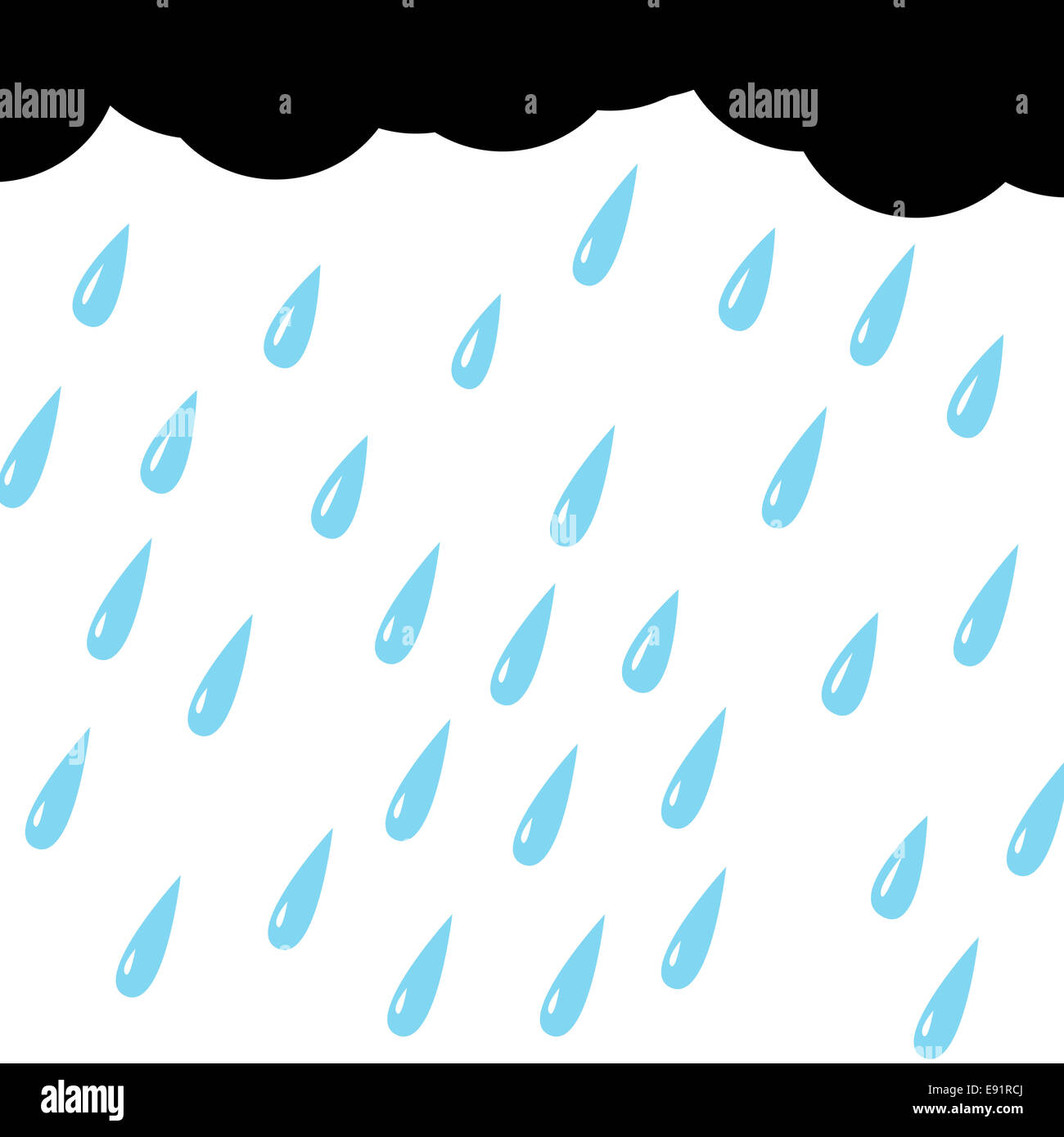 rain from cloud on white background Stock Photo - Alamy