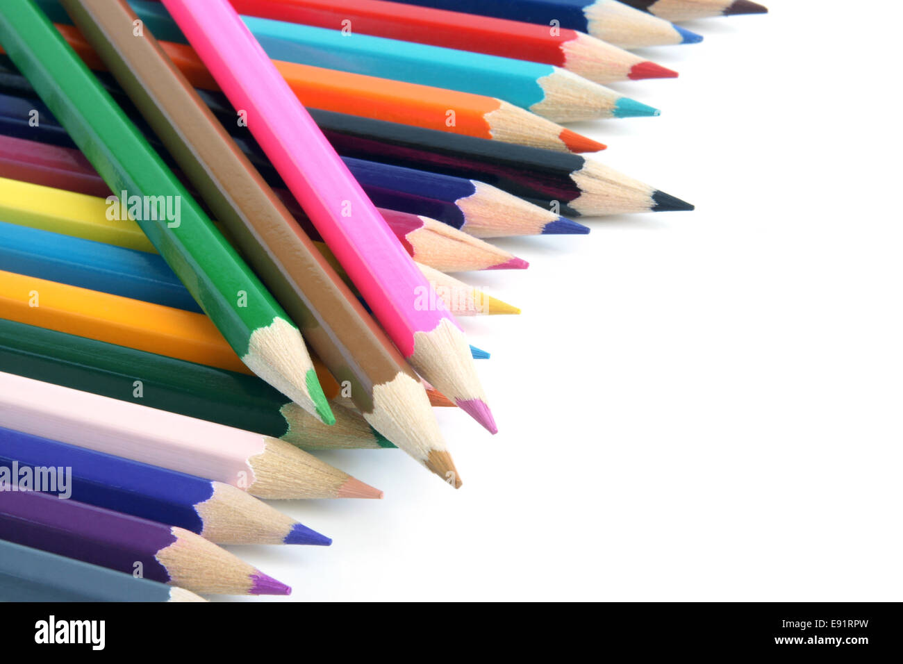 Long coloured pencils hi-res stock photography and images - Alamy