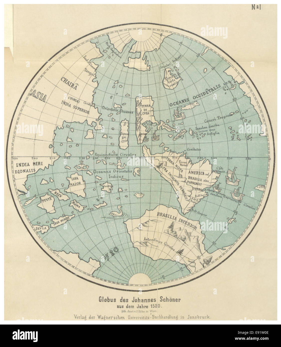 Early globe maps hi-res stock photography and images - Alamy