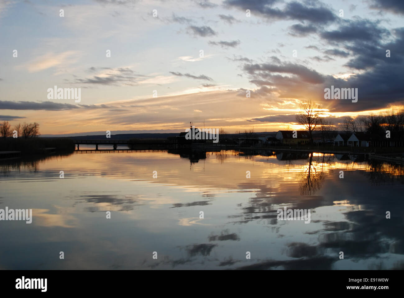 Cloud reflection at the water Stock Photo - Alamy
