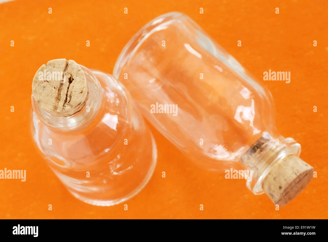 Two glass bottles Stock Photo - Alamy