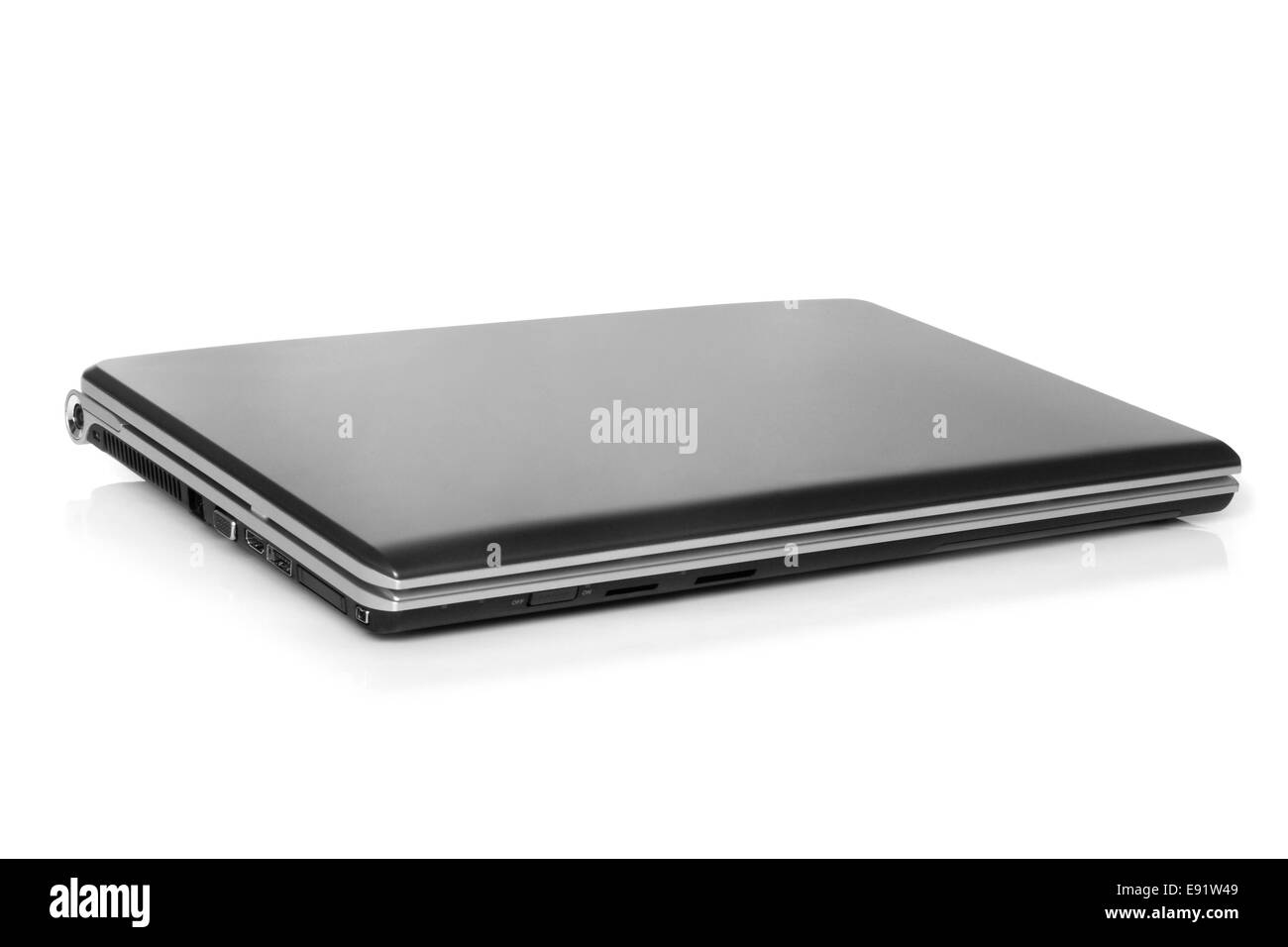 Silver laptop side view black hi-res stock photography and images - Alamy